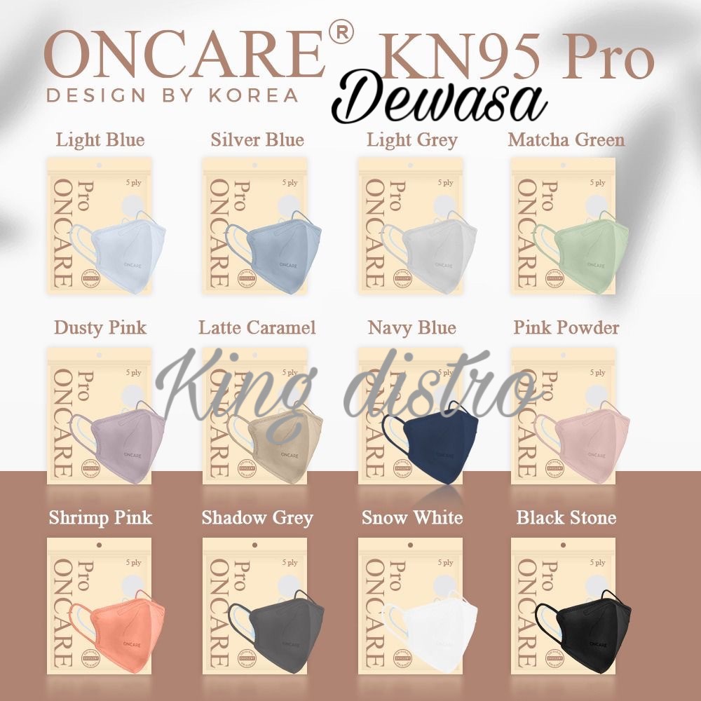 Jual ONCARE KN95 PRO Masker Korea Masker 5 PLY Earloop Mirip Pokana ...