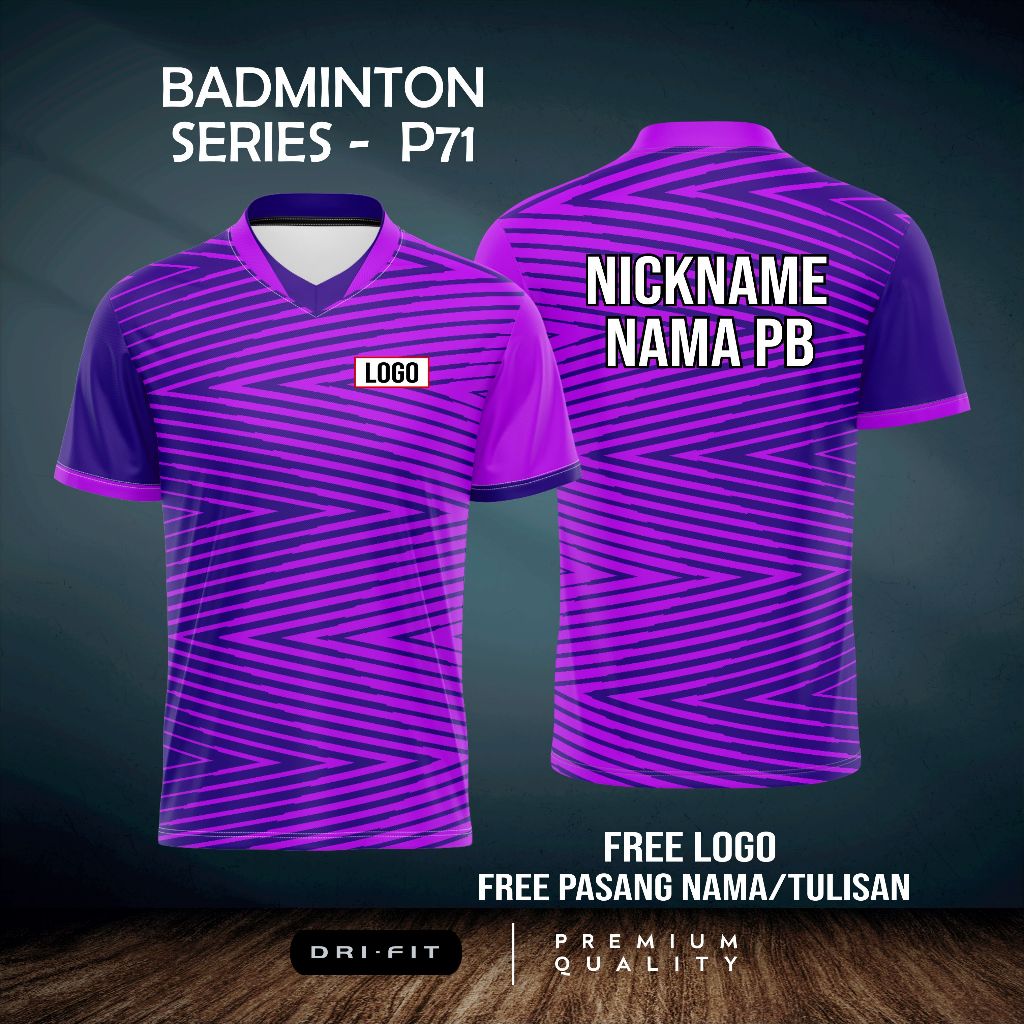Jual JERSEY KAOS BADMINTON BULUTANGKIS 2023 P71- BISA CUSTOM NAMA DAN ...