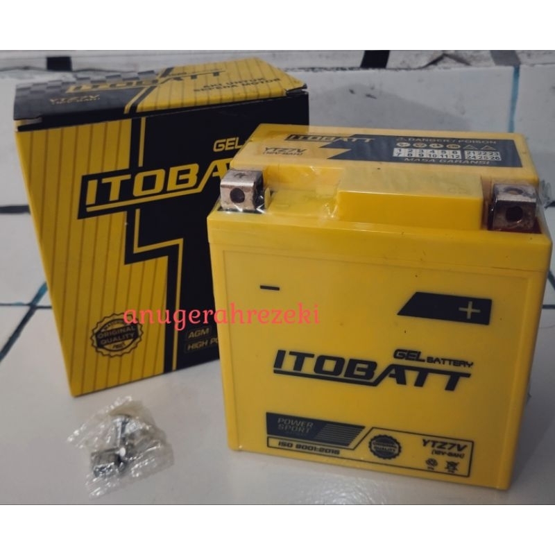 Jual AKI KERING YTZ7V (12V-8Ah) ITOBATT (YAMAHA NMAX 155, LEXI, AEROX ...