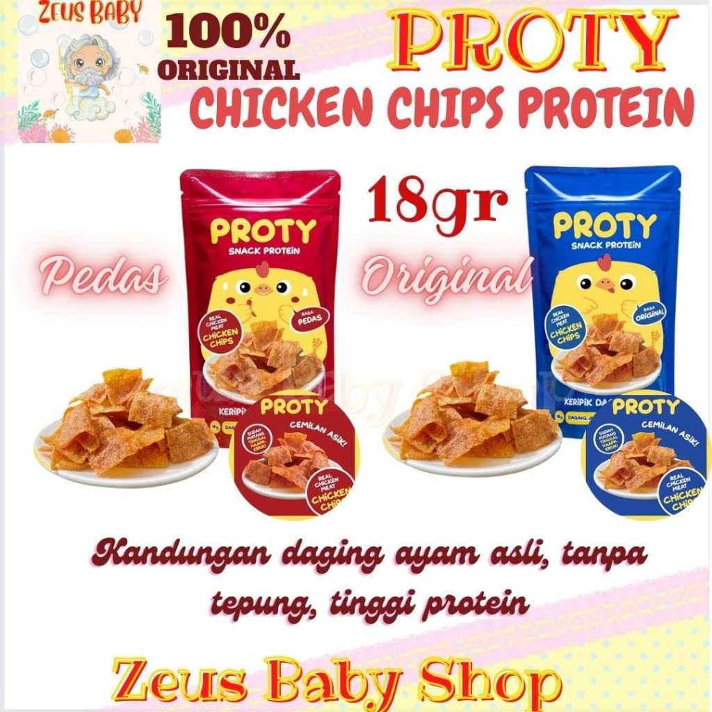 Jual PROTY SNACK DAGING AYAM RENDAH KALORI 18G | Shopee Indonesia