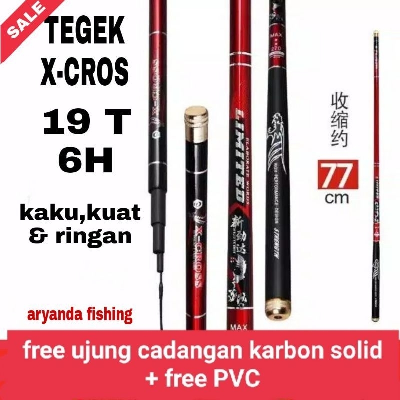 Jual Joran Tegek kaku x cross limited & x cross super leader (bonus ...