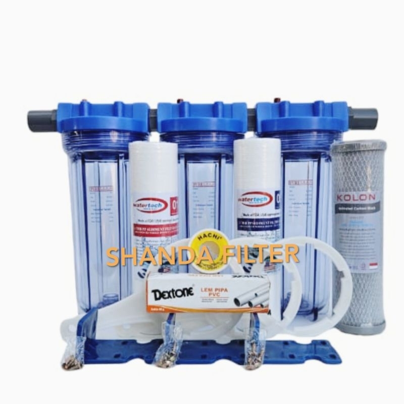 Jual Paket Filter Air Puretrex 3 Tahap Untuk Air Pam Siap Pakai (Clear ...