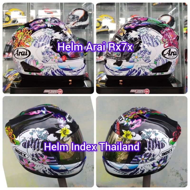 Jual Helm Fullface INDEX Thailand repaint waterdecal ARAI Oriental ...