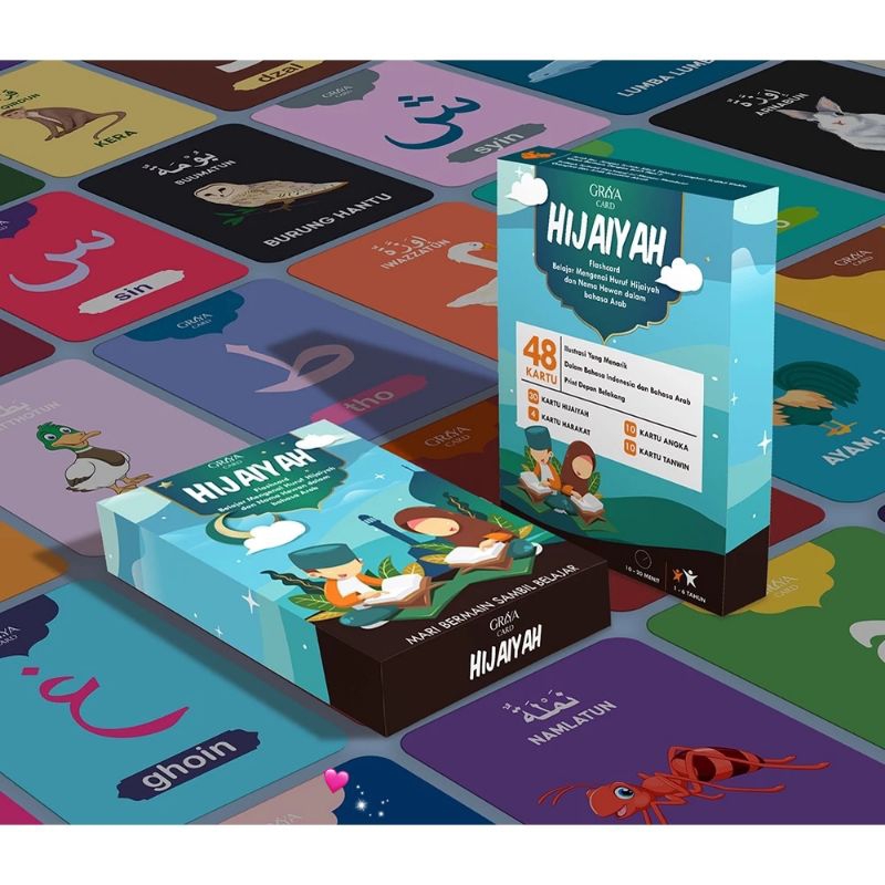 Jual flash card edukasi anak | isi 45-50 kartu | bahan tebal aster 200 ...