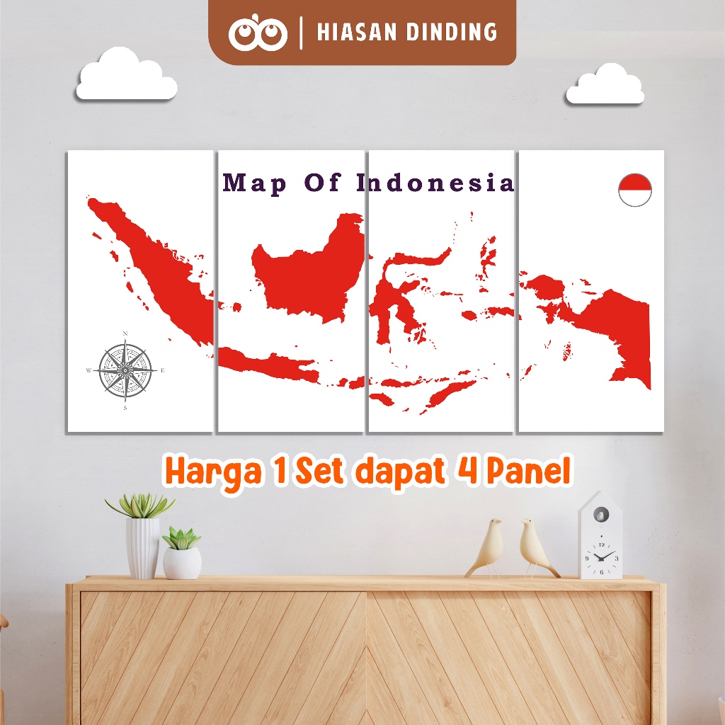 Jual Hiasan Dinding Peta Indonesia Wall Decor Pajangan Dinding Kamar ...