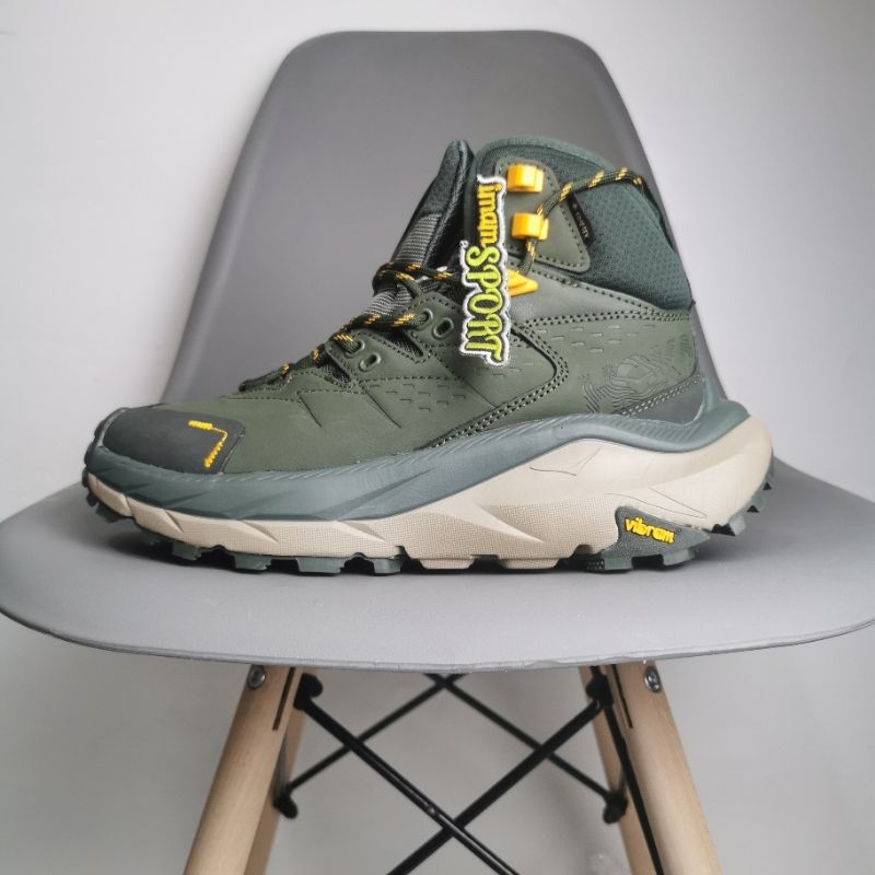 Jual SEPATU HIKING HOKA ONE KAHA GORETEX OLIVE GREEN | Shopee Indonesia