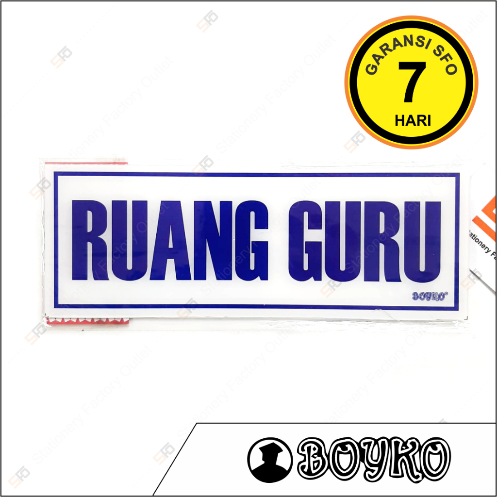 Jual Akrilik Ruang Guru - Acrylic Sign Standard 25cm x 9cm - SFO ...