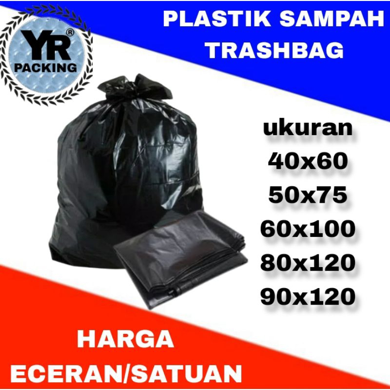 Jual Kantong plastik sampah besar trash bag satuan 90x120 80x120 60x100 50x75 | Shopee Indonesia