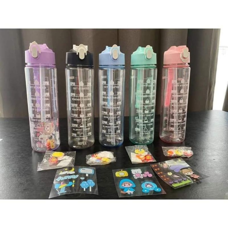Jual botol minum Kapasitas 900ML Free Stiker 2D | Shopee Indonesia