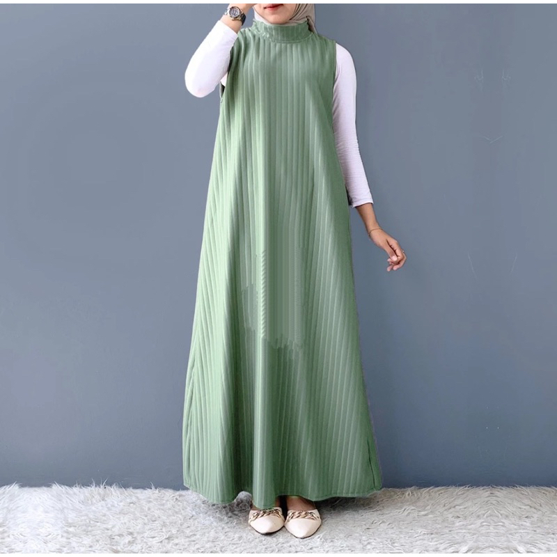 Jual ZETA INNER OUTER LONG DRESS KNIT / INNER GAMIS TANPA LENGAN ...