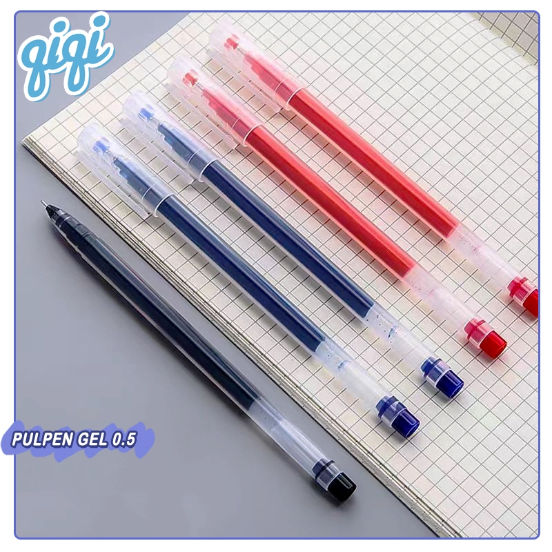 Jual Gel pen 0.5mm pulpen gel 3 Warna 1 PCS mimi grosir Pen Gel Cair ...