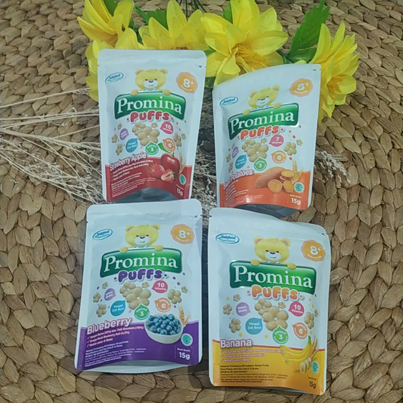 Jual Promina Puff 15g SrawberryApple, peach, Banana, Blueberry | Shopee ...