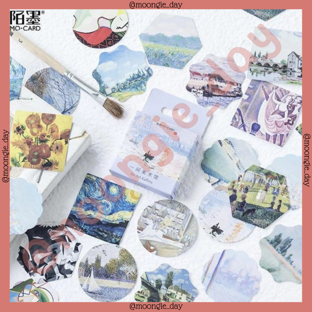 Jual 40-45 PCS/BOX STIKER KERTAS TEMA VINTAGE GERGEOUS AN ART GALERY ...