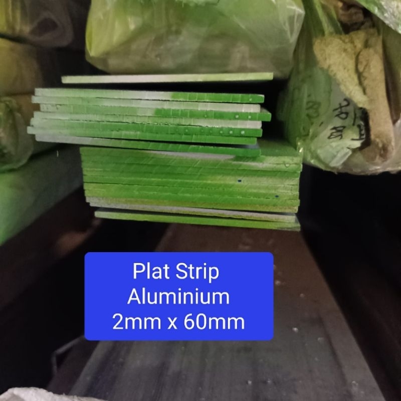 Jual Plat Strip Aluminium 2mm x 60mm x 500 (6063) | Shopee Indonesia