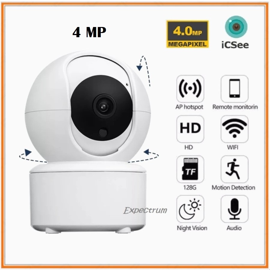 Jual ICSEE Smart IP Camera 4MP. Wireless Mini WIFI CCTV IPCAM | Shopee ...