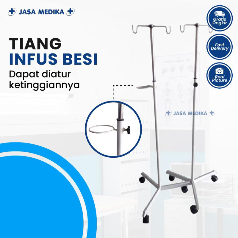 Jual Tiang Infus Besi / Tiang Infus pc / Tiang Infus Standart Klinik ...