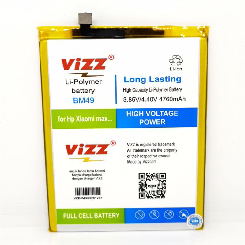 Jual #D# BATERAI BATRE BATTERY VIZZ MURAH XIAOMI BM49 XIAOMI MAX ...