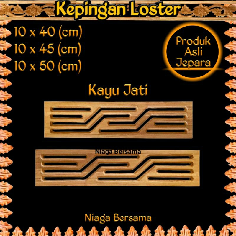 Jual Kepingan Loster Jati 10 x 40 Motif Minimalis 10 x 45 Dekorasi ...
