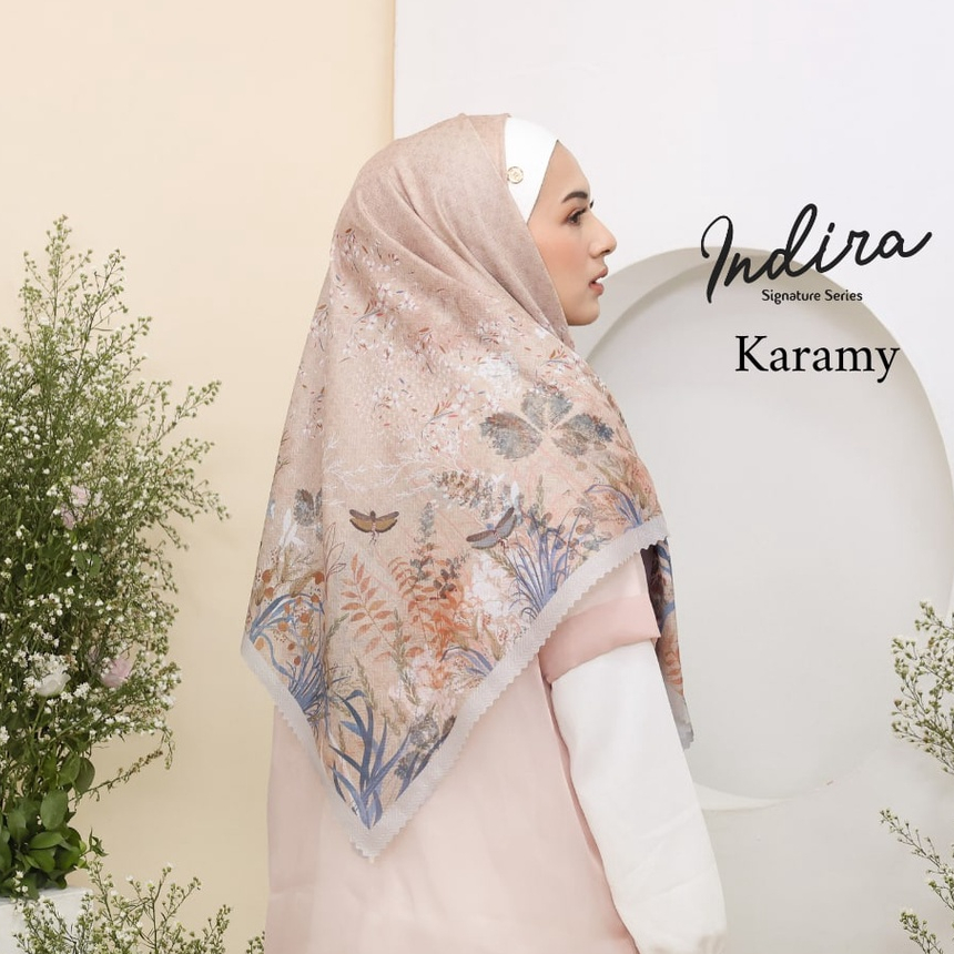 Jual Indira Signature Series Hijab Motif Segiempat Lasercut Rahina ...