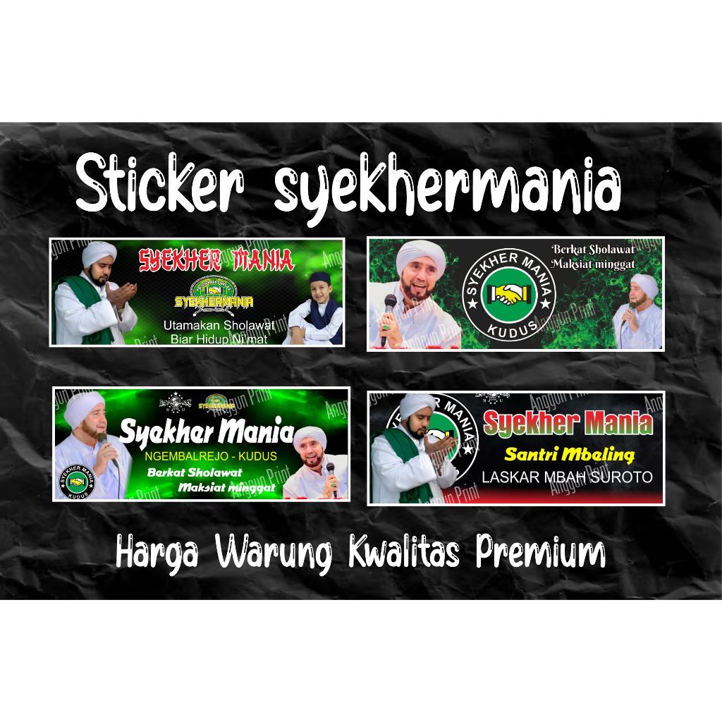 Jual Sticker syekhermania sticker majlis/sticker hadroh/stiker syekher ...