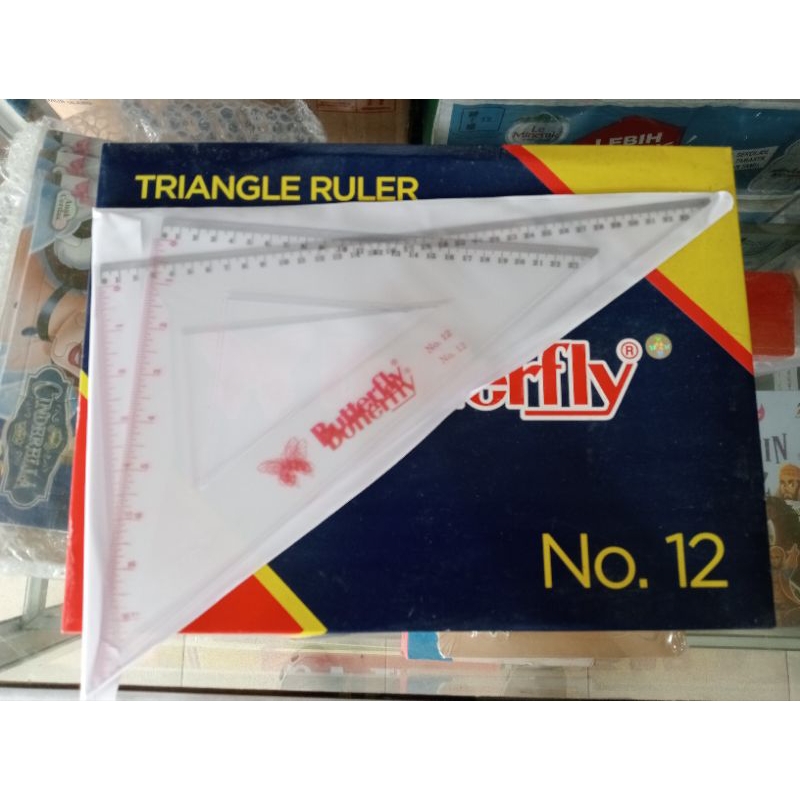 Jual Penggaris Segitiga Dan Siku-Siku Butterfly No.12 | Shopee Indonesia