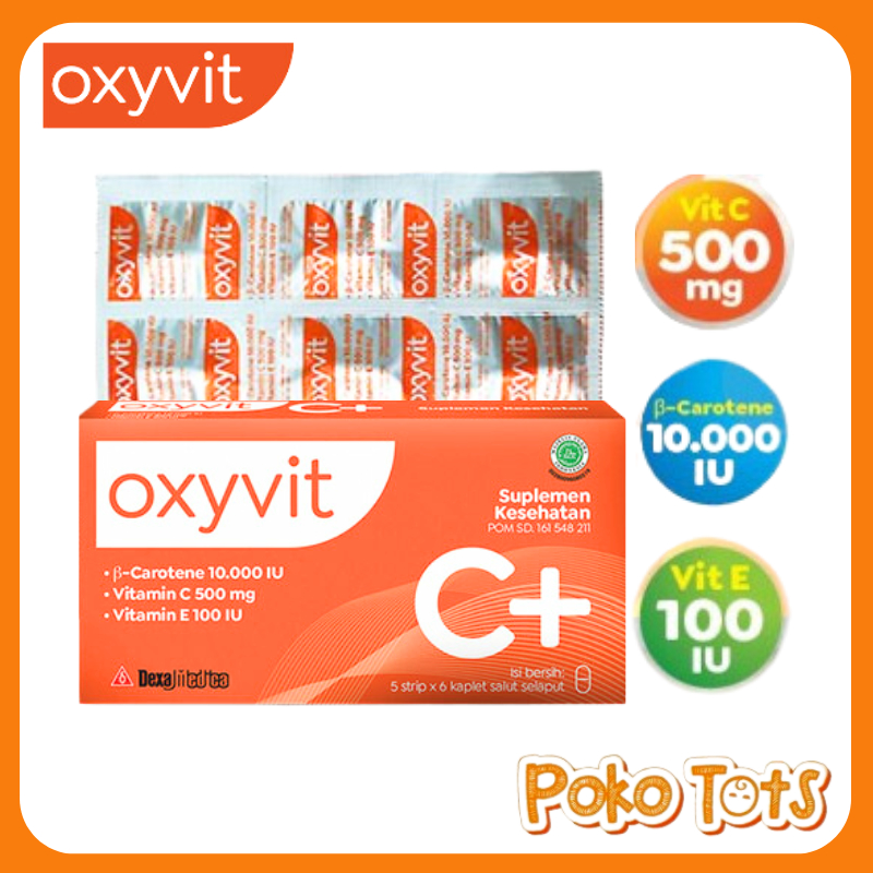 Jual Oxyvit C+ Suplemen Kesehatan Isi 5 strip x 6 kaplet Multivitamin ...
