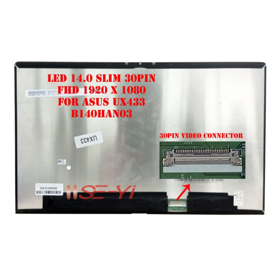 Jual LED LCD ASUS ZENBOOK 14 UX433 UX433FN UX433F UX433FA TOUCHSCREEN ...