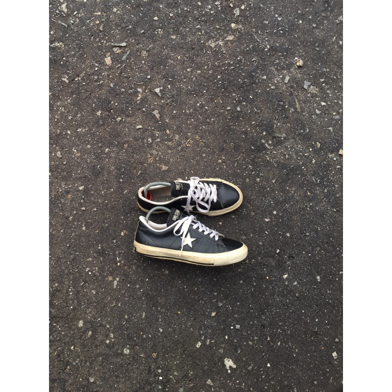 Jual Converse japan Market One Star OX Black white leather | Shopee ...