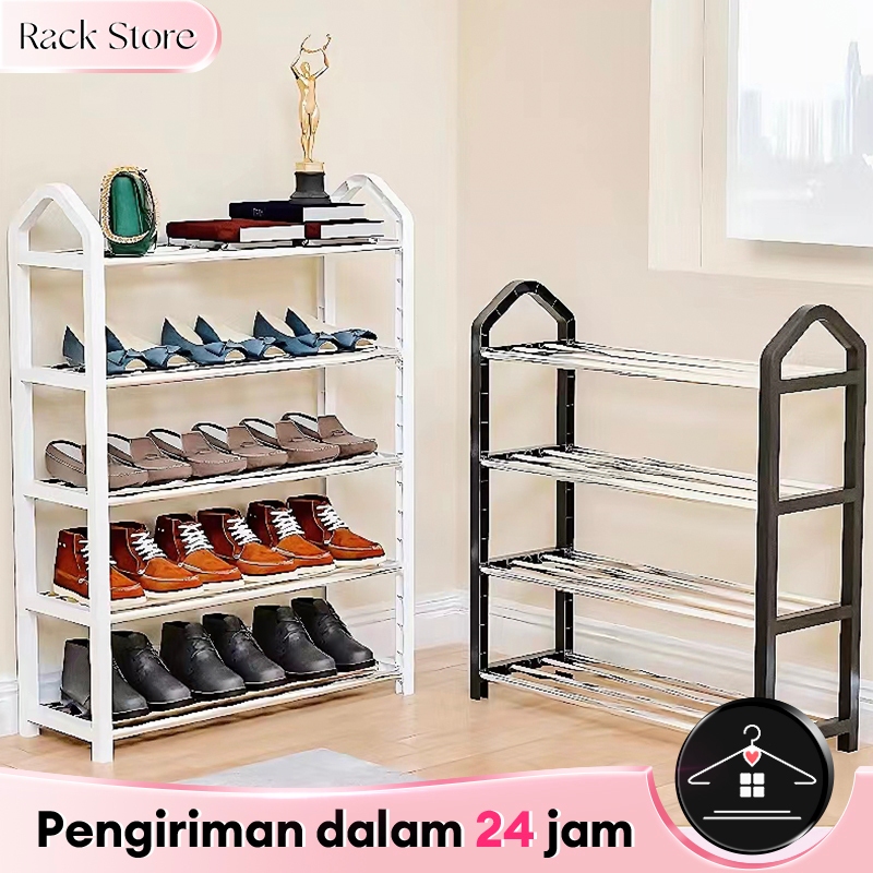 Jual Rak Sepatu Rak Sandal Stainless Steel Rak Sepatu tingkat Tempat ...