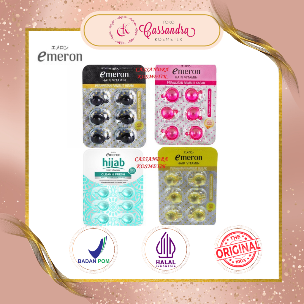 Jual EMERON HAIR VITAMIN / EMERON VITAMIN RAMBUT | Shopee Indonesia