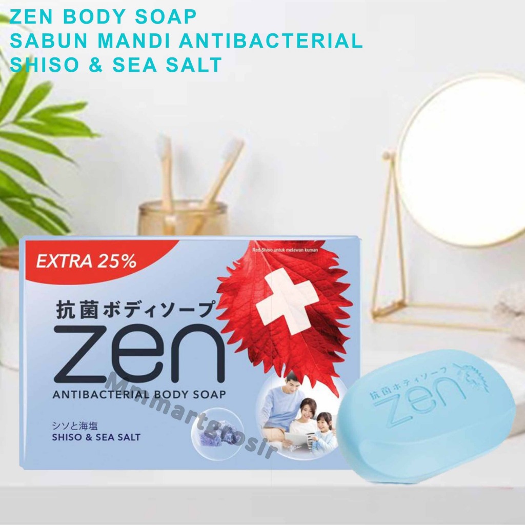 Jual Zen Bar Soap / Sabun Mandi Antibacterial / Shiso & Sea Salt / 80gr ...