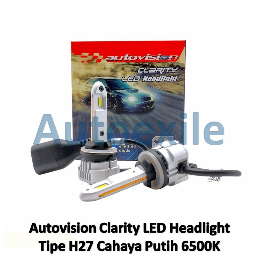 Jual Autovision Clarity LED H27 H27W/1 H27W/2 Putih 6500K Lampu Mobil Santa Fe Carens Carnival ...