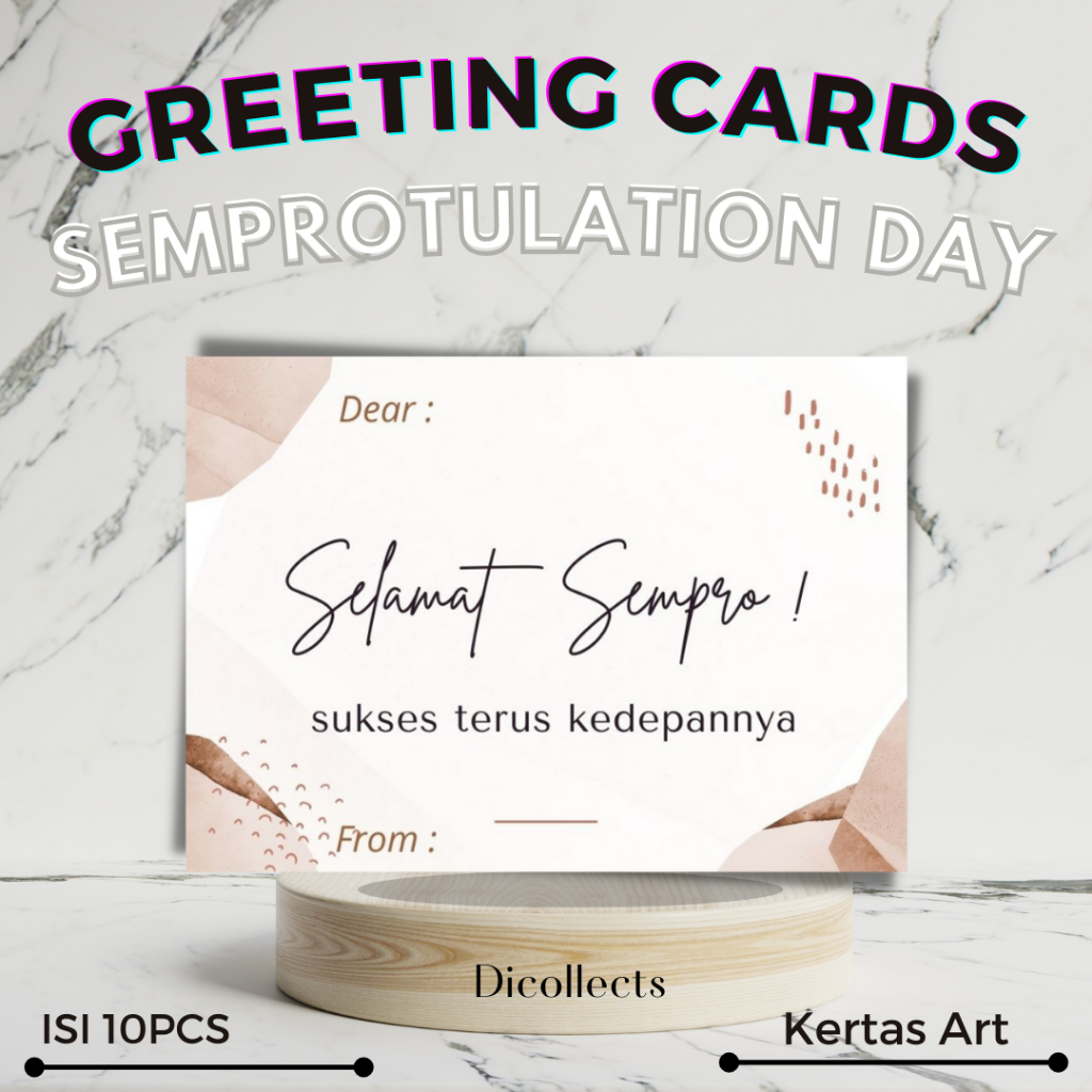 Jual (ISI 10) KARTU UCAPAN SELAMAT SEMPRO/SELAMAT SIDANG TA ...