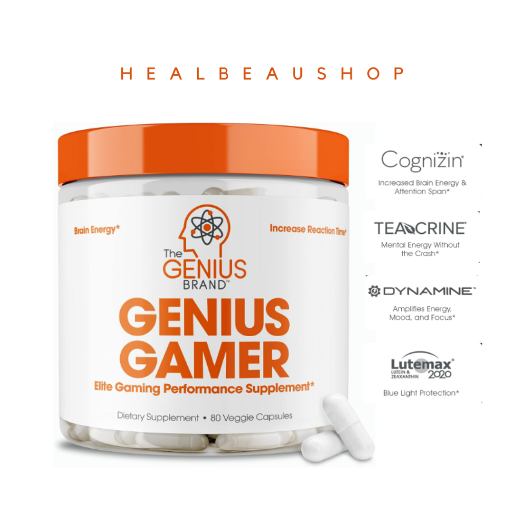 Jual Genius Gamer Vitamin Otak Theacrine Tyrosine Lutein Zeaxanthine ...