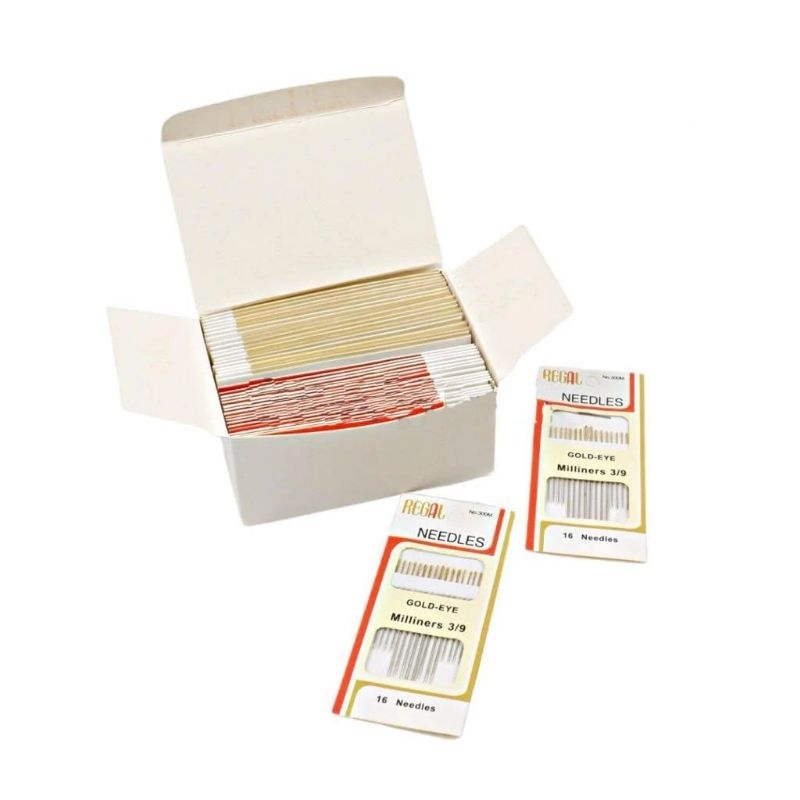 Jual JARUM JAHIT TANGAN REGAL GOLD EYE MILINERS 3/9 ISI 16 CAMPUR ...