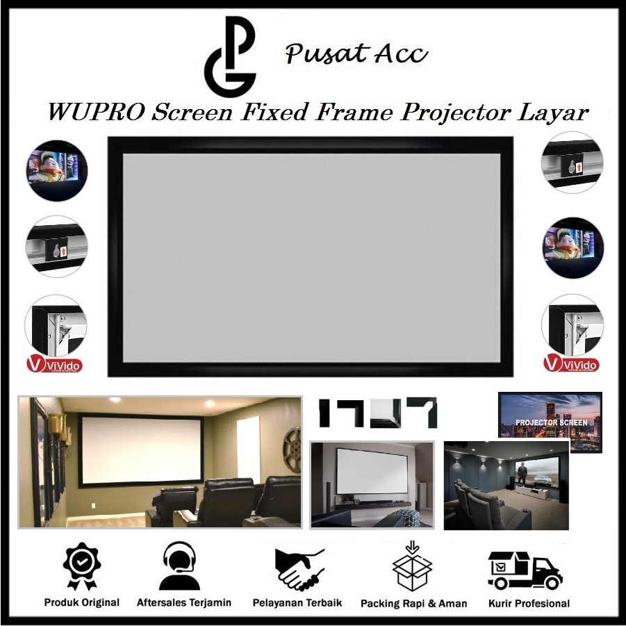 Jual WUPRO Screen Fixed Frame Projector - Formovie Layar Proyektor Screen New | Shopee Indonesia