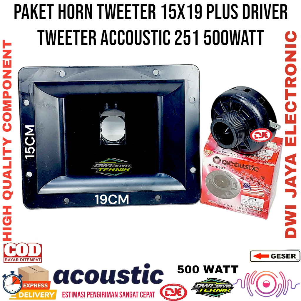 Jual Paket Horn Tweeter 15X19 Plus Driver Tweeter ACCOUSTIC 500Watt 521 ... Jual Paket Horn Tweeter 15X19 Plus Driver Tweeter ACCOUSTIC 500Watt 521 ...