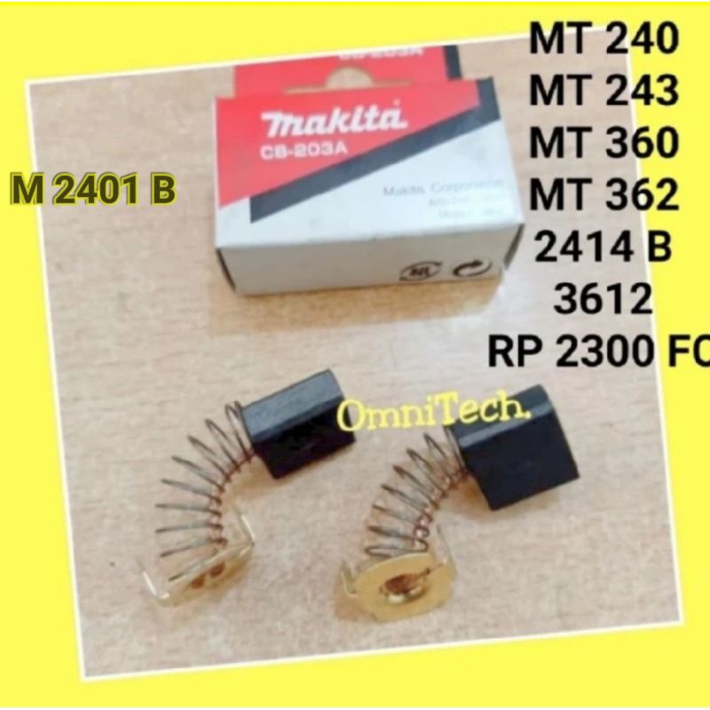 Jual Arang Spul Makita CB203 Cutting Cut Off Besi 14" M2401 2414 MT 240 243 Profil MT360 362 ...
