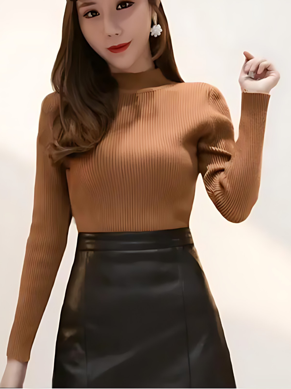 Jual Rok Kulit Pinggang Tinggi Kulit Rok Mini Seksi Wanita Pendek ...