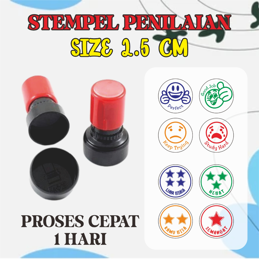 Jual Stempel Penilaian TK/PAUD, SD Ukuran 2.5 Cm 1 Hari Jadi | Shopee ...