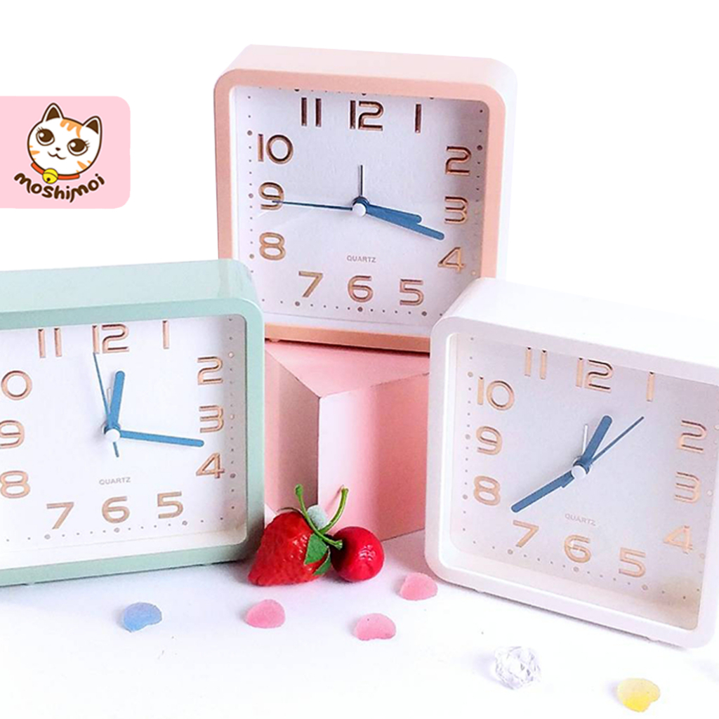 Jual Jam Weker/Jam Beker/Jam Alarm/Jam Meja Kotak Angka Glossy | Shopee ...