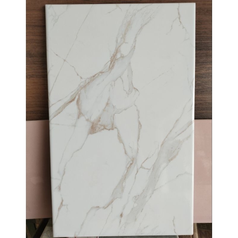 Jual Keramik Dinding 25x40 MOTIF CARARA MOTIF MARMER MARBLE PUTIH ABU | Shopee Indonesia