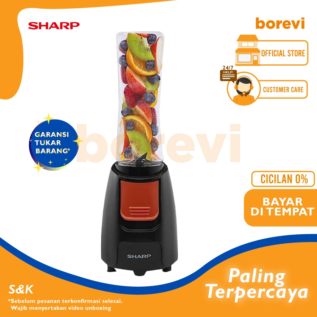 Jual Sharp Em P01 Bk Hand Personal Blender 0.6 Liter Mini Juicer Bpa Free | Shopee Indonesia