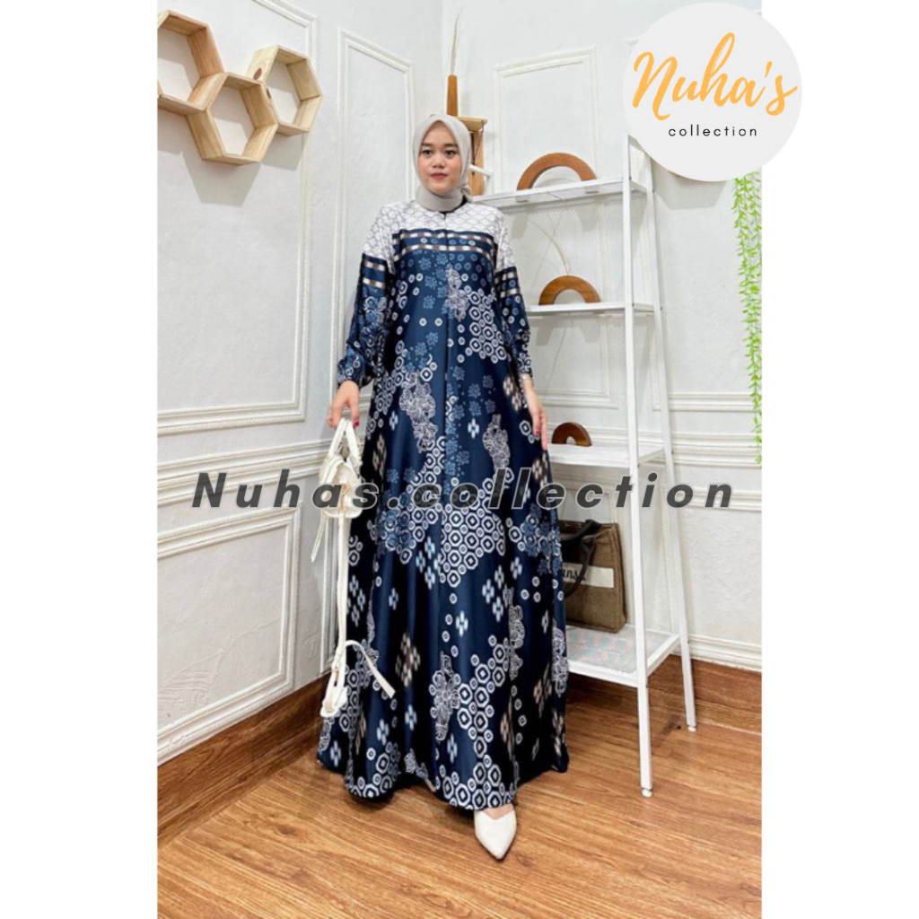 Jual ELARA Dress C3 | Gamis Batik Pesta Silk Kondangan Formal Cantik ...