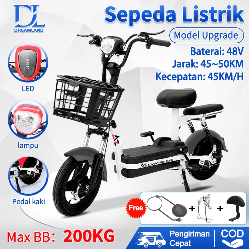 Jual DL sepeda listrik dewasa Sepeda Motor Listrik 48v 12ah sepeda ...
