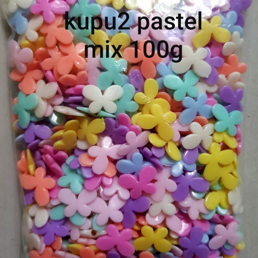 Jual Mote Motif Kupu2 kecil Pastel 100g | Shopee Indonesia