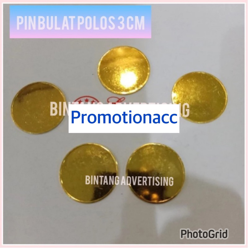 Jual Pin Bulat 3cm Polosan Tanpa Logo Polos Peniti Magnet Logam ...