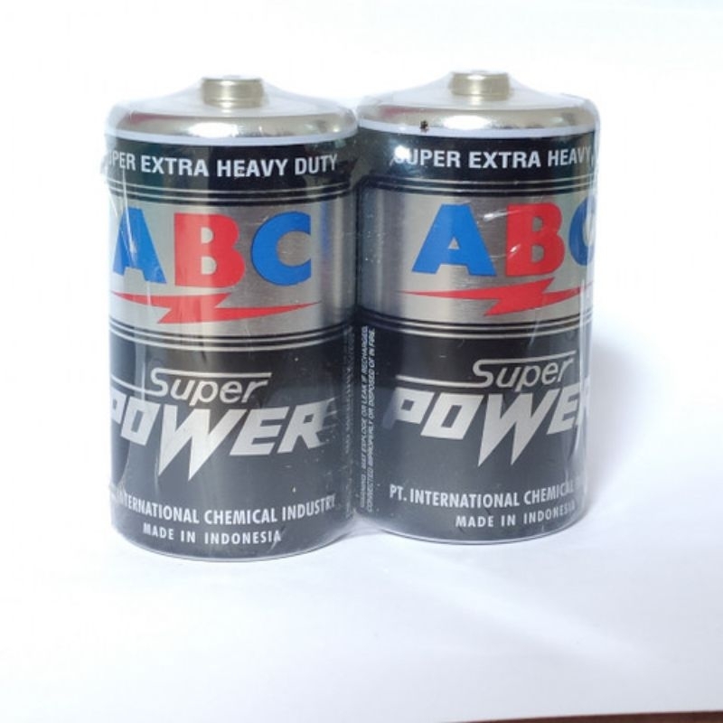 Jual baterai ABC super power type D isi 2 ukuran besar/jumbo bisa untuk ...