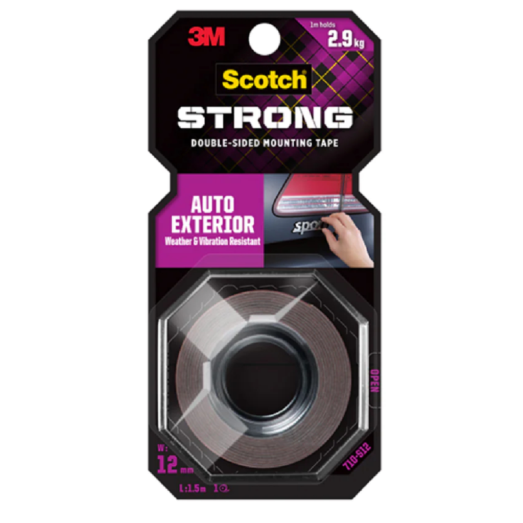 Jual 3M Scotch Auto Exterior Double Sided Mounting 12MM X 1.5M | Shopee ...
