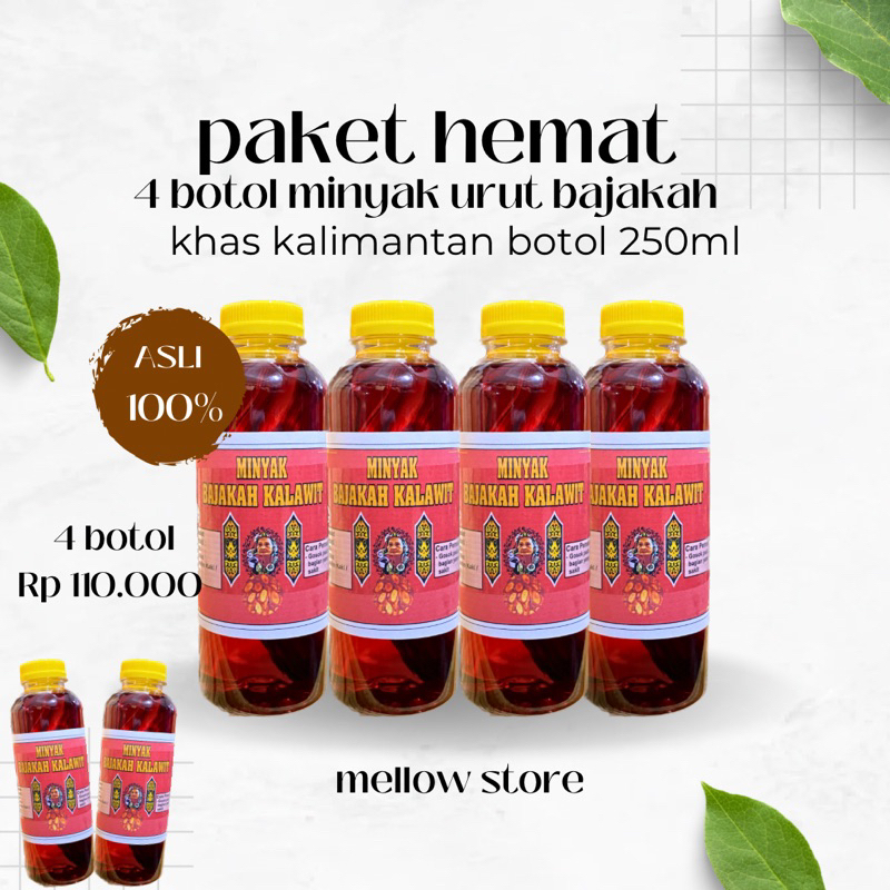 Jual Paket hemat 4 botol minyak urut bajakah kalawit khas kalimantan ...